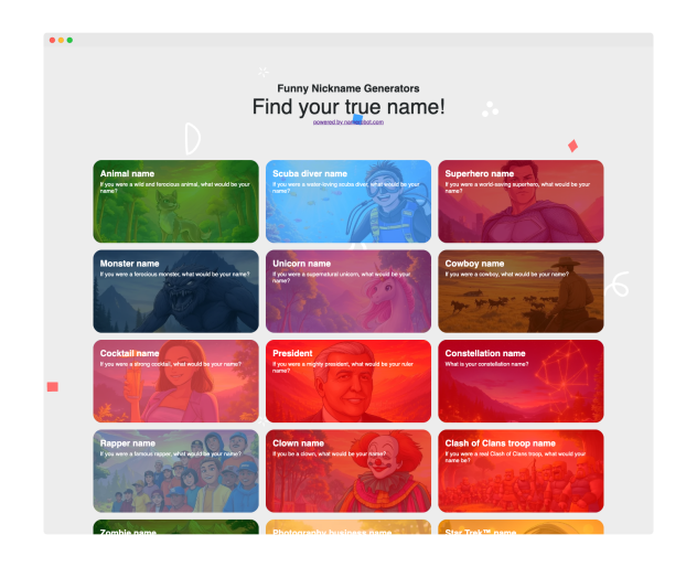 Funny Nickname Generators